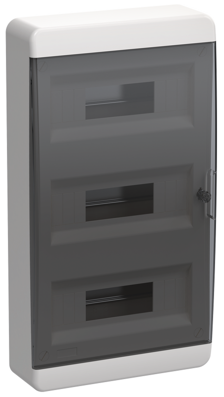 TEKFOR Корпус пластиковый ЩРН-П-36 IP41 черная прозрачная дверь IEK купить в Иркутске